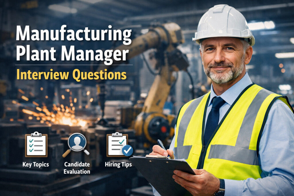 25 Manufacturing Plant Manager Interview Questions (2026 Hiring Guide)